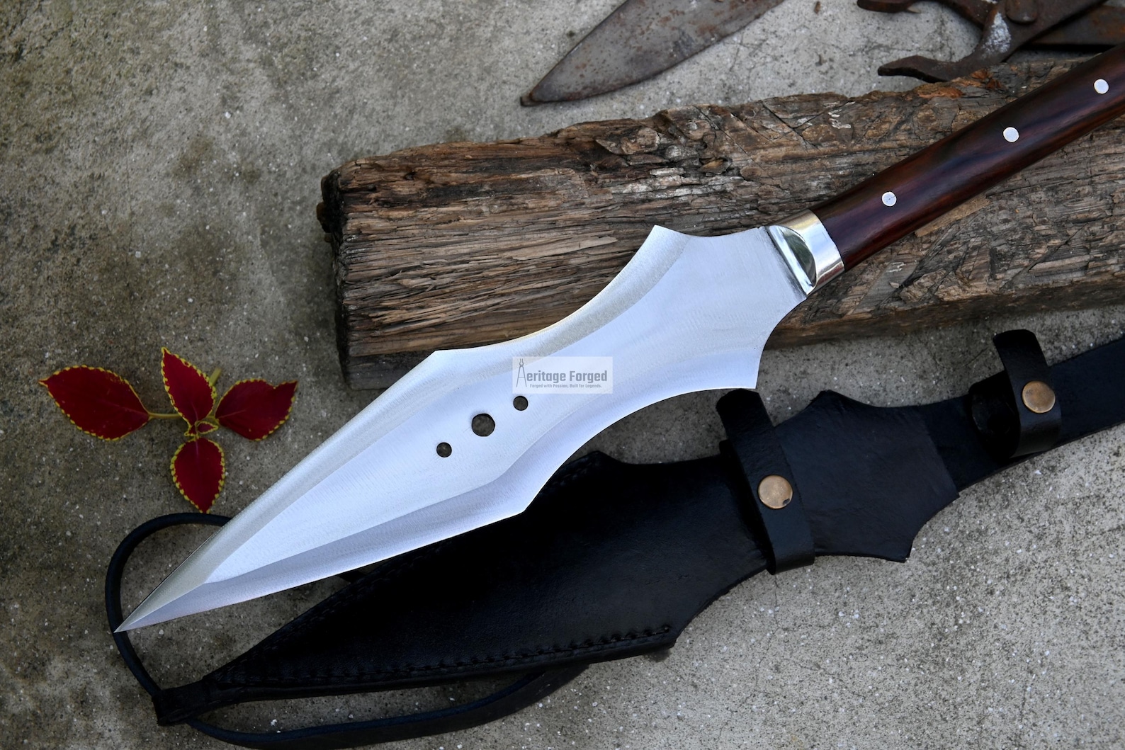 ACHILLES SPEAR / Hand Forged Spear /12 Inches Long Blade Spear/ Greek ...