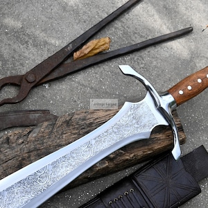 CELTIC LEAF SWORD / 21 Inches Long Blade Hand Forged Sword/leaf Spring ...