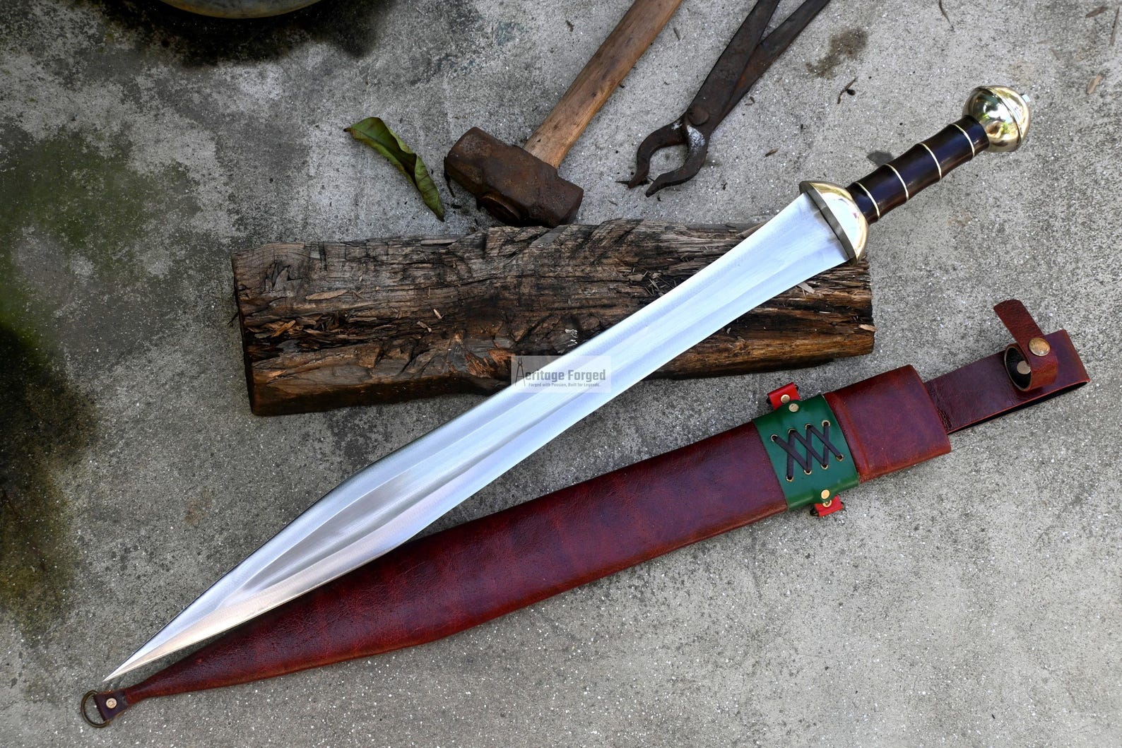 GLADIUS SWORD /22 Inches Long Blade Hand Forged Sword/ Gladius Machete ...