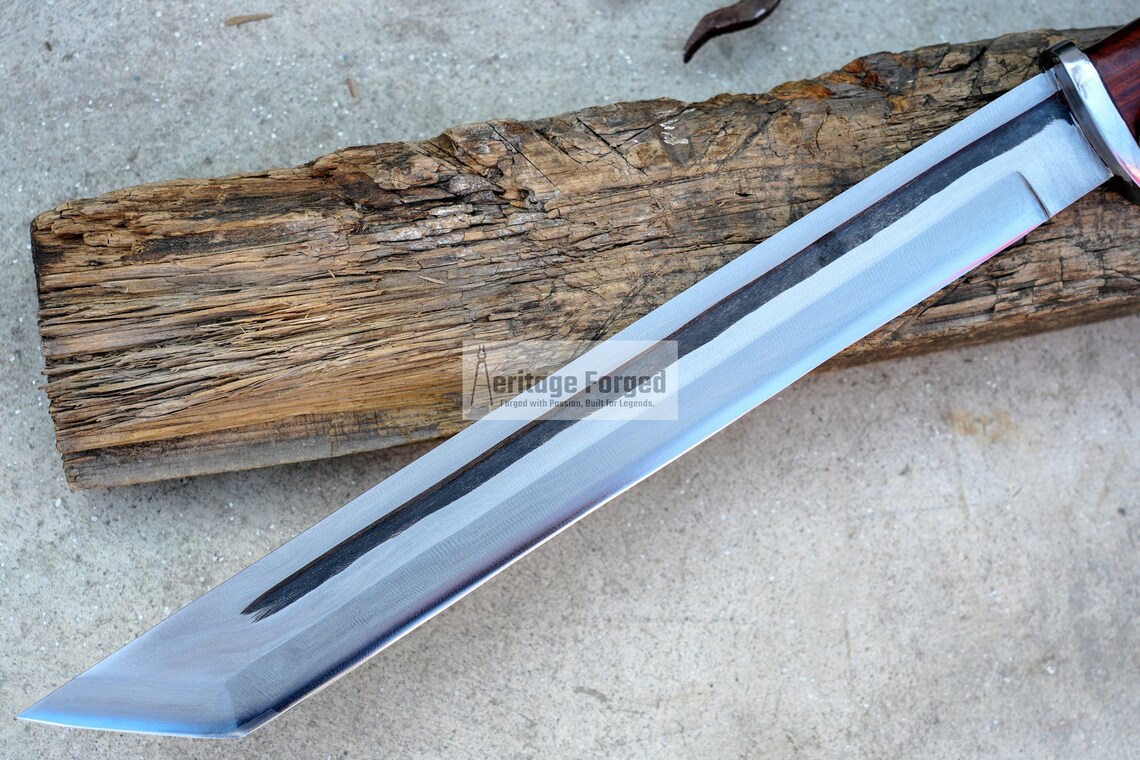 TANTO SWORD /15 Inches Long Blade Hand Forged Tanto Knife/leaf Spring ...