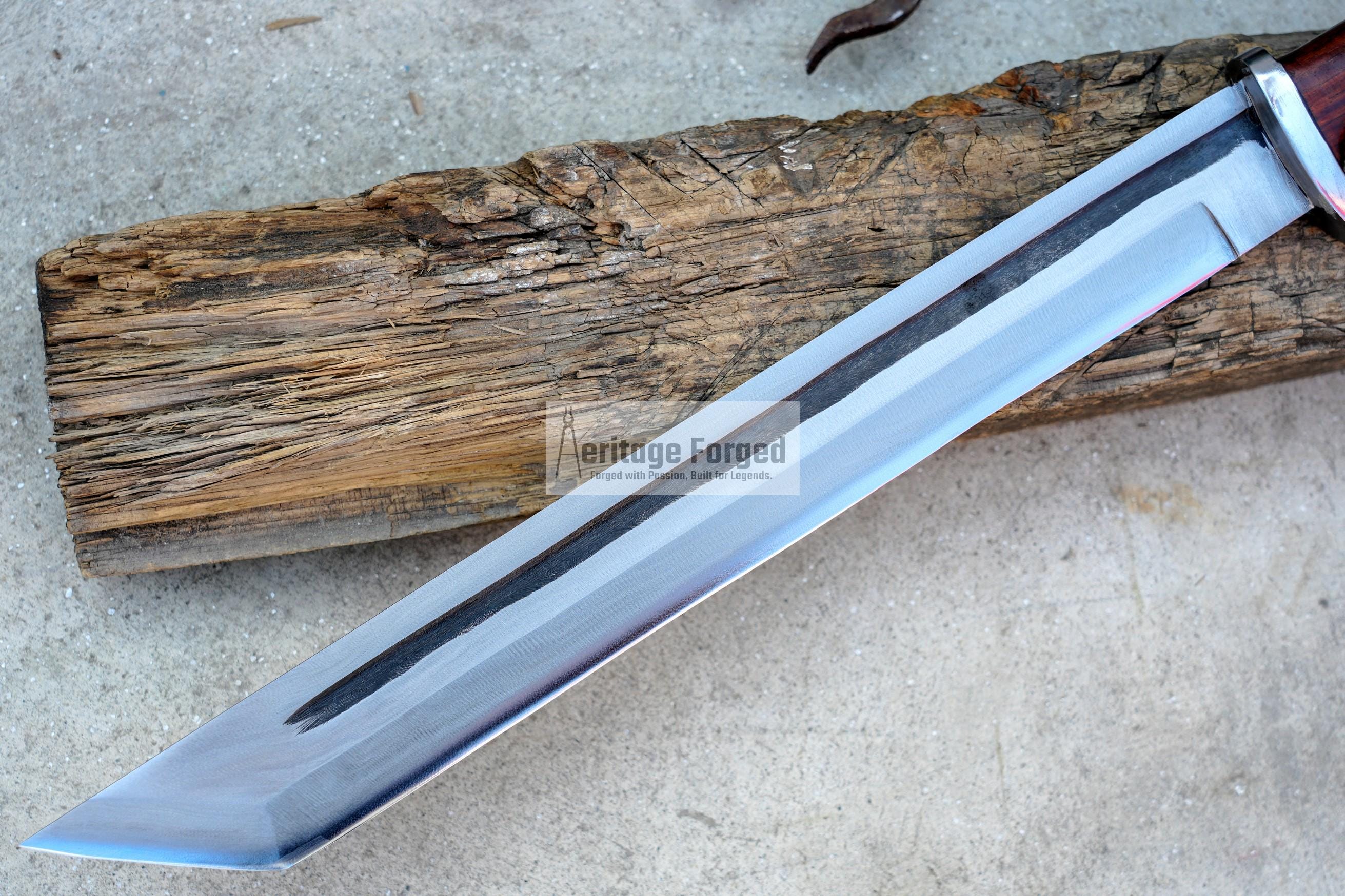 TANTO SWORD /15 Inches Long Blade Hand Forged Tanto Knife/leaf Spring ...