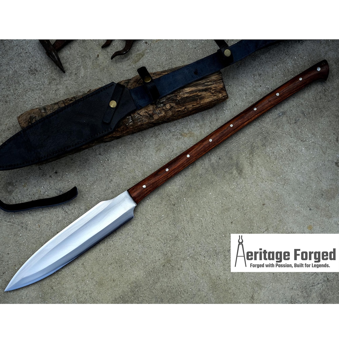 HUNTING SPEAR / Hand Forged Spear /13 Inches Long Blade Spear/ Throwing ...