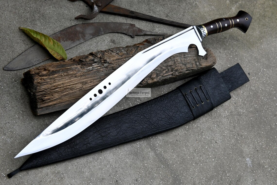 KHUKURI SWORD/ Large Kukri Machete/ 21 Inches Long Blade Heavy Machete ...