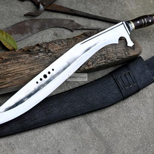 KHUKURI SWORD/ Large Kukri Machete/ 21 Inches Long Blade Heavy Machete ...