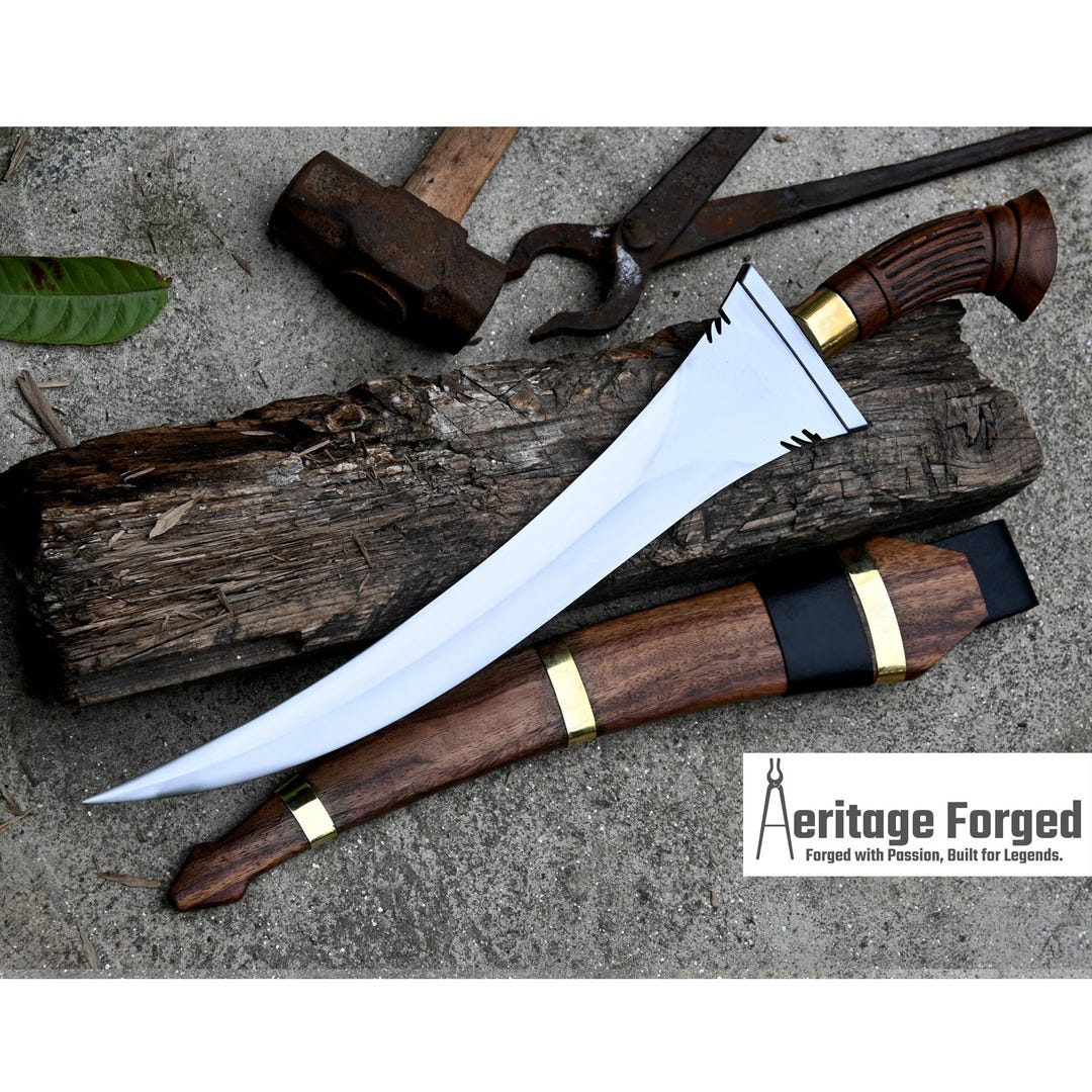 MORO DAGGER/14 Inches Long Blade Hand Forged Filipino Dagger/leaf ...