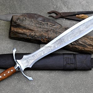 CELTIC LEAF SWORD / 21 Inches Long Blade Hand Forged Sword/leaf Spring ...