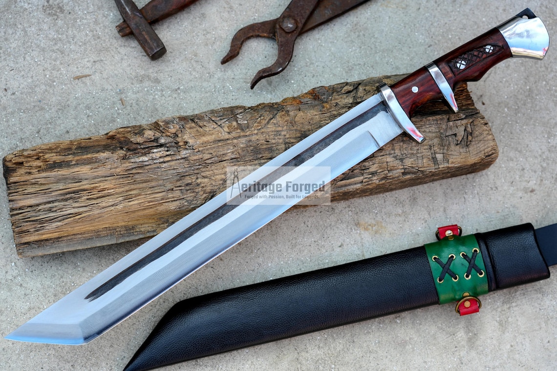 TANTO SWORD /15 Inches Long Blade Hand Forged Tanto Knife/leaf Spring ...