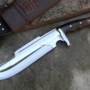 BOWIE KNIFE / 12 Inches Long Blade / Hand Forged Bowie Knife / Made ...