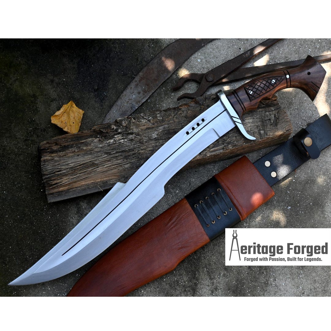 SPARTAN MACHETE /18 Inches Long Blade Hand Forged Sword/leaf Spring of ...