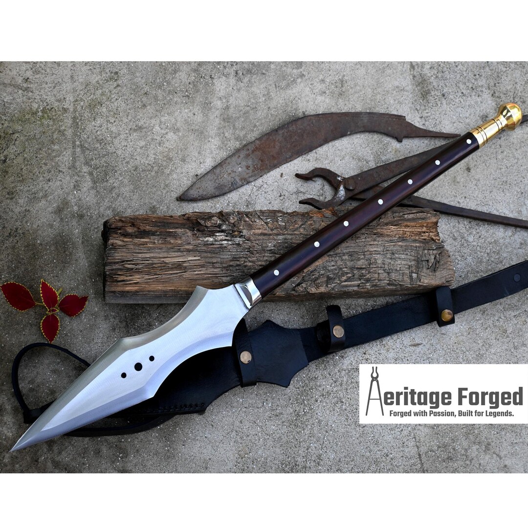 ACHILLES SPEAR / Hand Forged Spear /12 Inches Long Blade Spear/ Greek ...