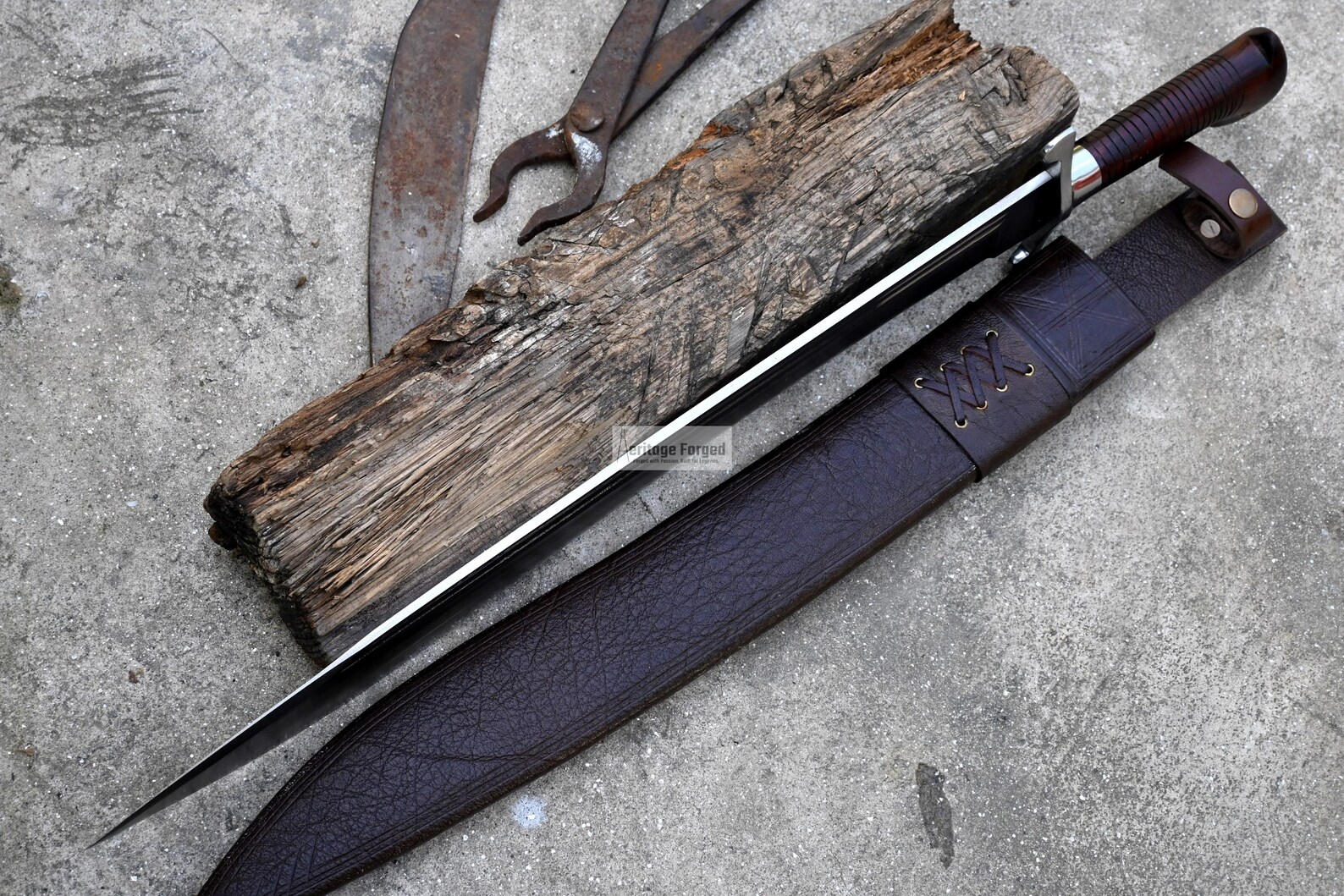 NAVAL MACHETE / Large Jungle Cleaver/20 Inches Long Blade Heavy Duties ...