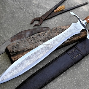 CELTIC LEAF SWORD / 21 Inches Long Blade Hand Forged Sword/leaf Spring ...