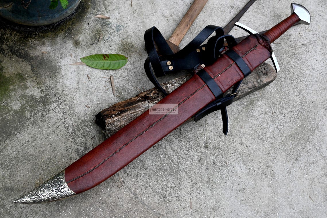 SINGLE EDGE SWORD/24 Inches Long Blade Hand Forged Sword/leaf Spring of ...