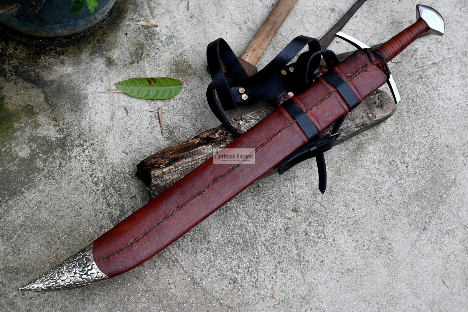 SINGLE EDGE SWORD/24 Inches Long Blade Hand Forged Sword/leaf Spring of ...