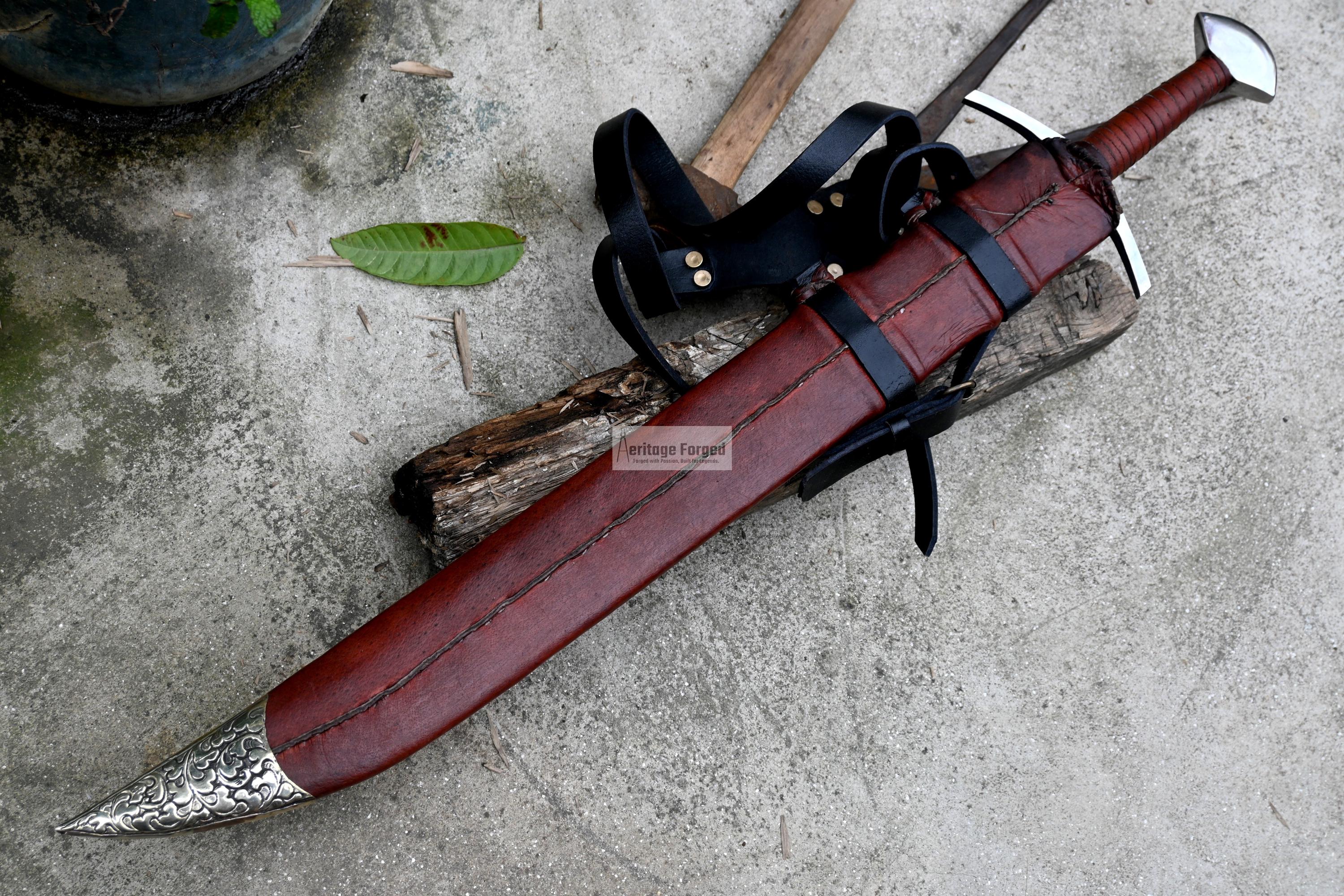 SINGLE EDGE SWORD/24 Inches Long Blade Hand Forged Sword/leaf Spring of ...