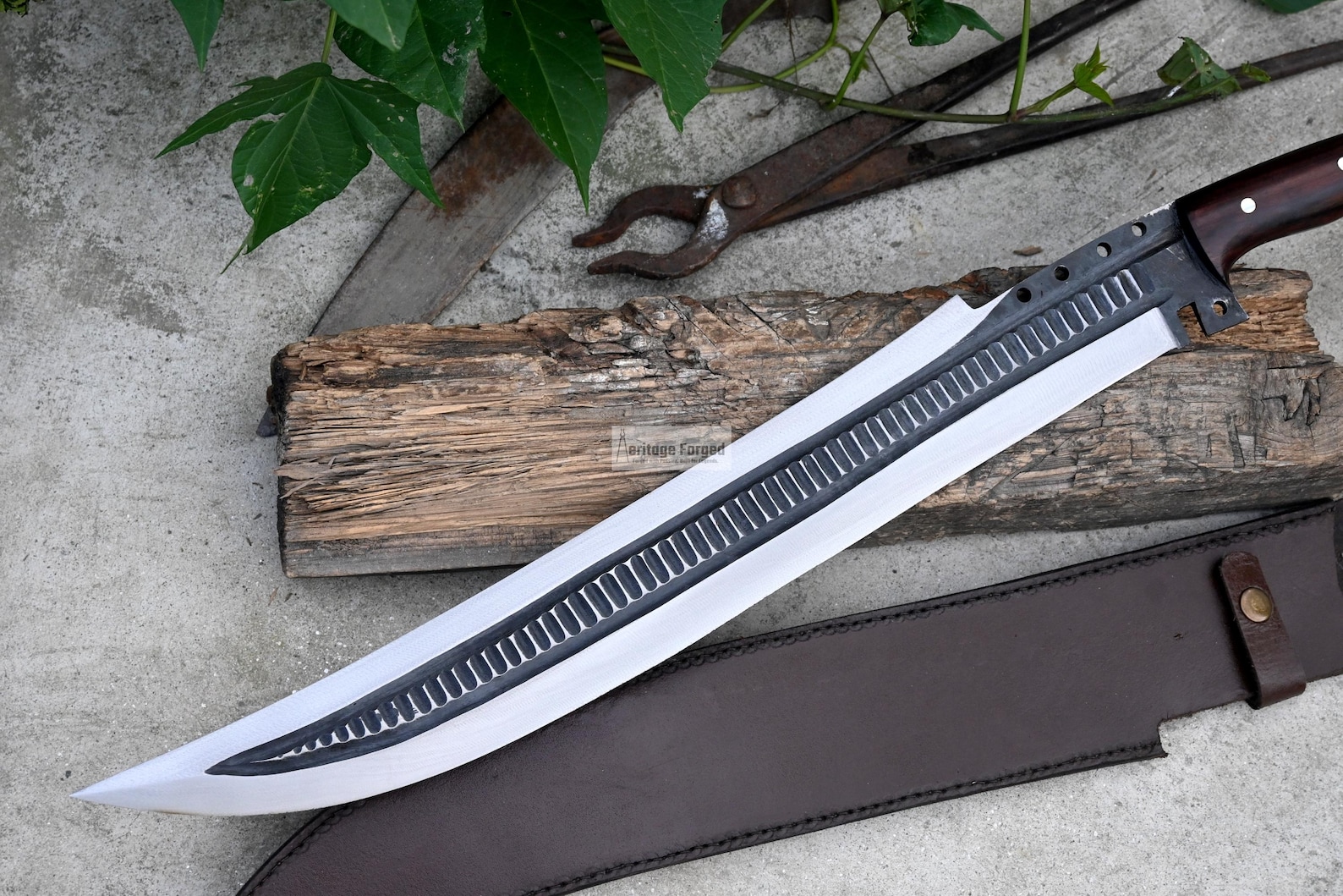 JUNGLE MACHETE / Large Jungle Clever/19 Inches Long Blade Heavy Duties ...