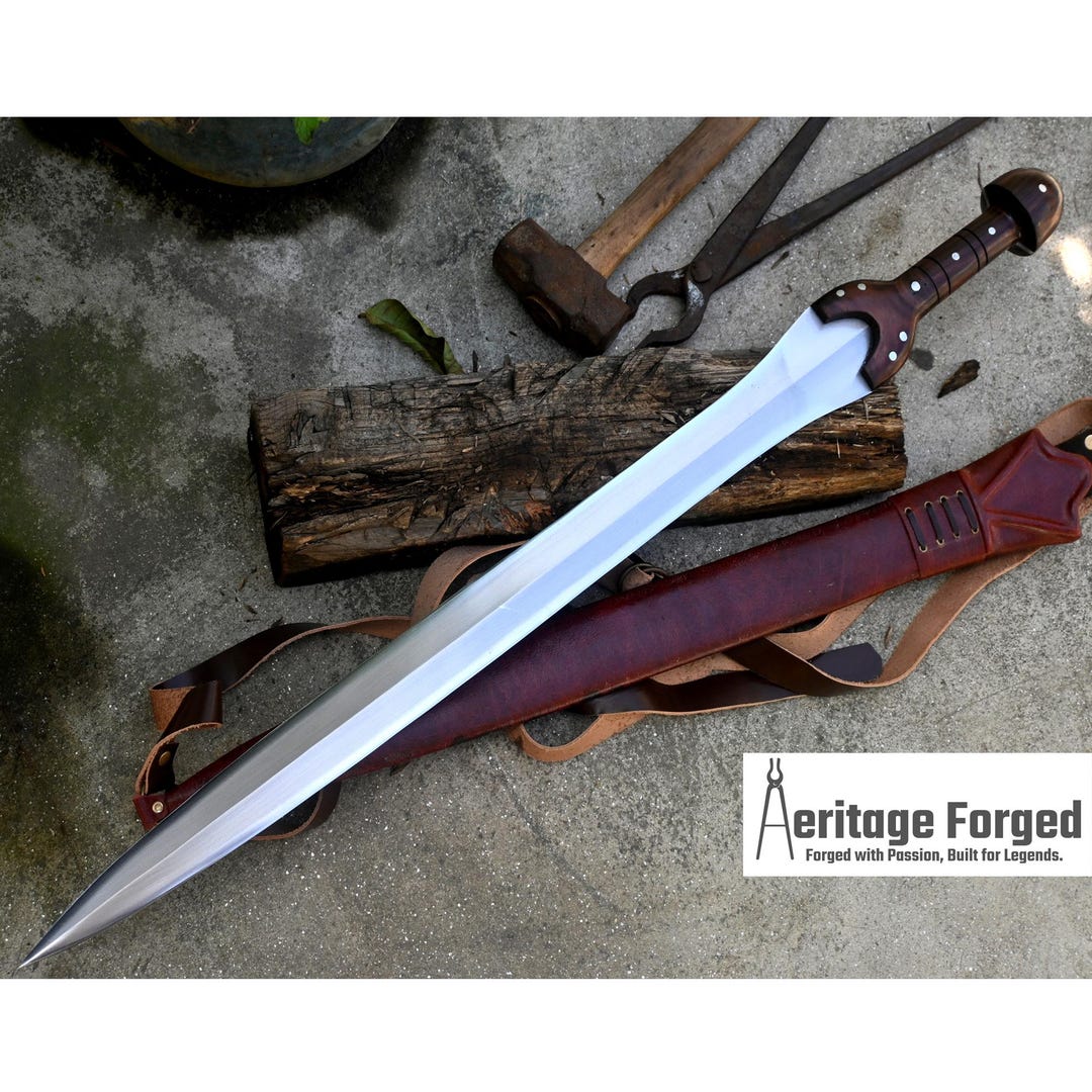 BRONZE AGE SWORD/25 Inches Long Blade Hand Forged Sword/leaf Spring of ...