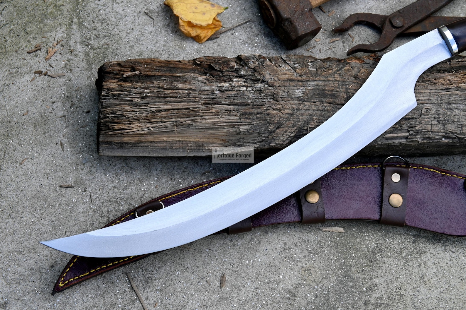 KHOPESH SHORT SWORD/ 18 Inches Long Blade Hand Forged Egyptian Khopesh ...