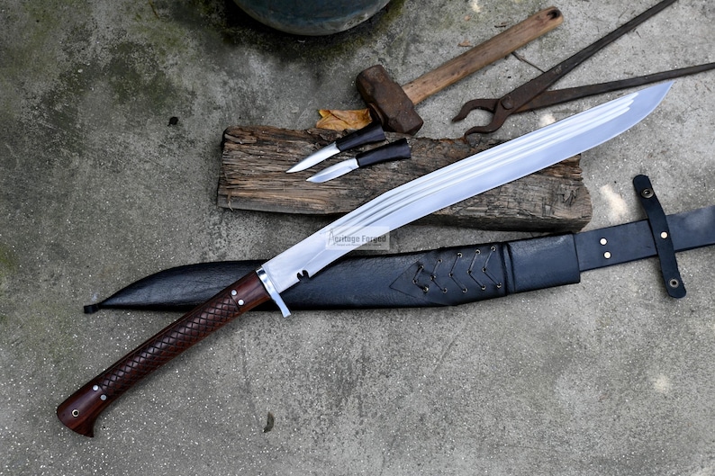 KHUKURI SWORD/ Large Kukri Machete/ 21 Inches Long Blade Heavy Machete ...