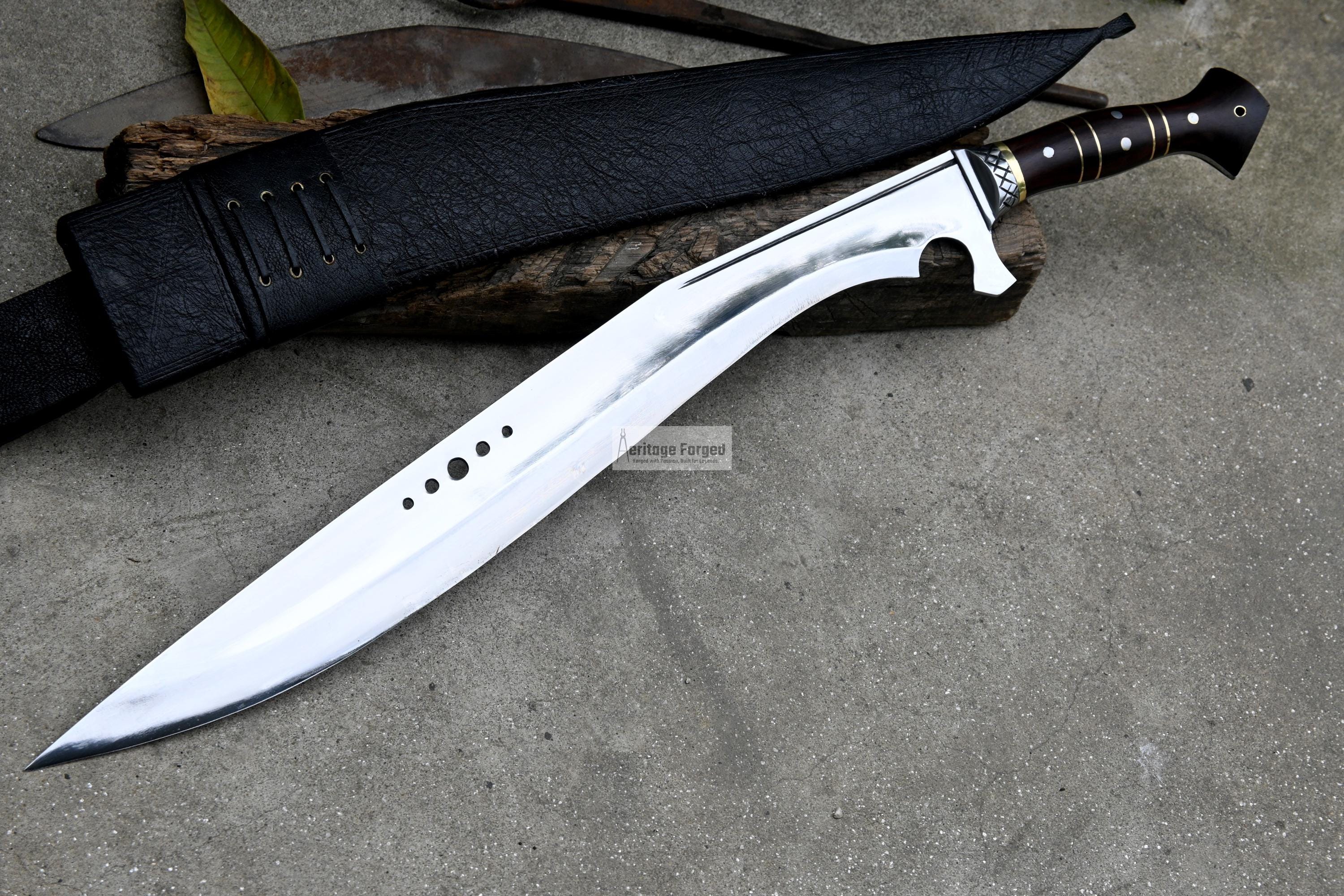 KHUKURI SWORD/ Large Kukri Machete/ 21 Inches Long Blade Heavy Machete ...
