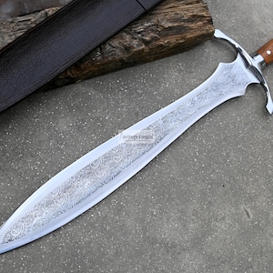 CELTIC LEAF SWORD / 21 Inches Long Blade Hand Forged Sword/leaf Spring ...