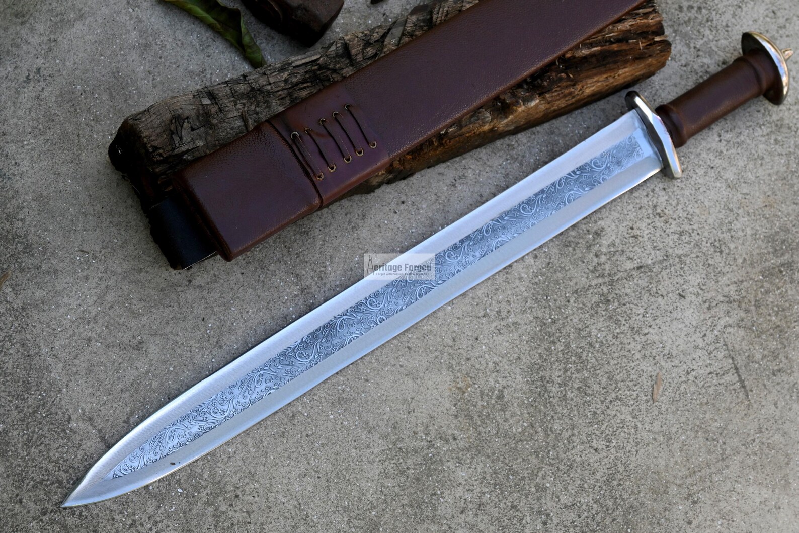 VIKING SWORD/21 Inches Long Blade Hand Made Sword/leaf Spring of Truck ...