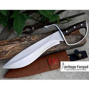 BUTTERFLY KUKRI / 12 Inches Long Blade / Hand Forged Bowie Knife / Made ...