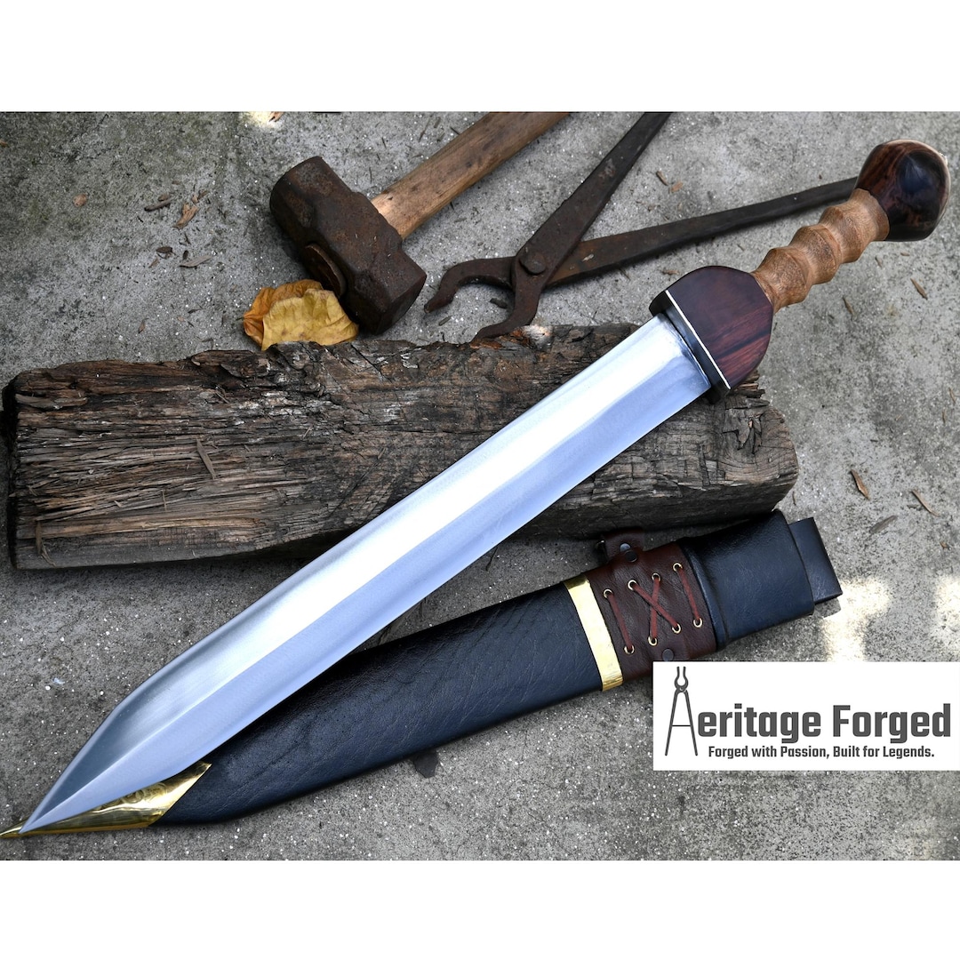 GLADIUS SWORD /20 Inches Long Blade Hand Forged Sword/ Gladius Machete ...