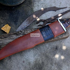 SPARTAN MACHETE /18 Inches Long Blade Hand Forged Sword/leaf Spring of ...
