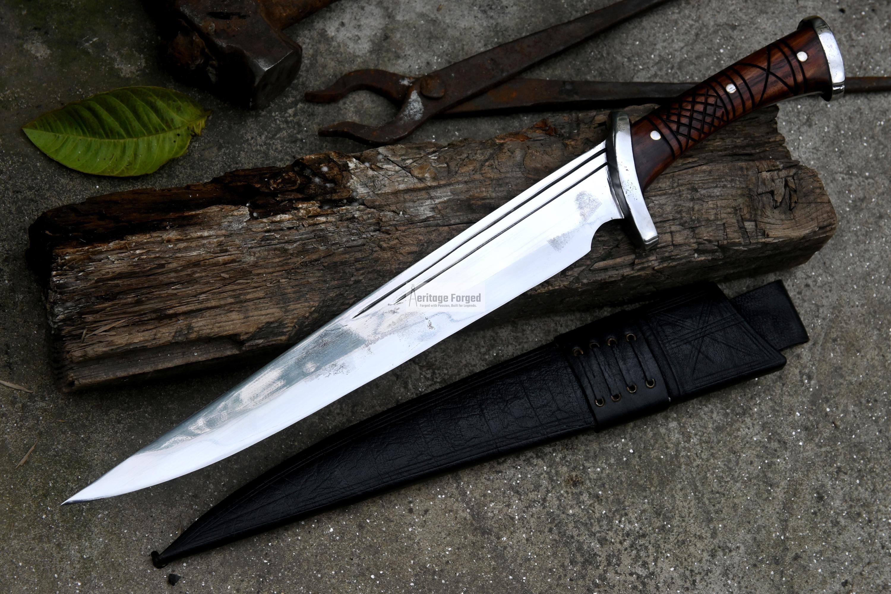 CHOPPER KNIFE / 13 Inches Long Blade Hunting Knife / Hand Forged Knife ...