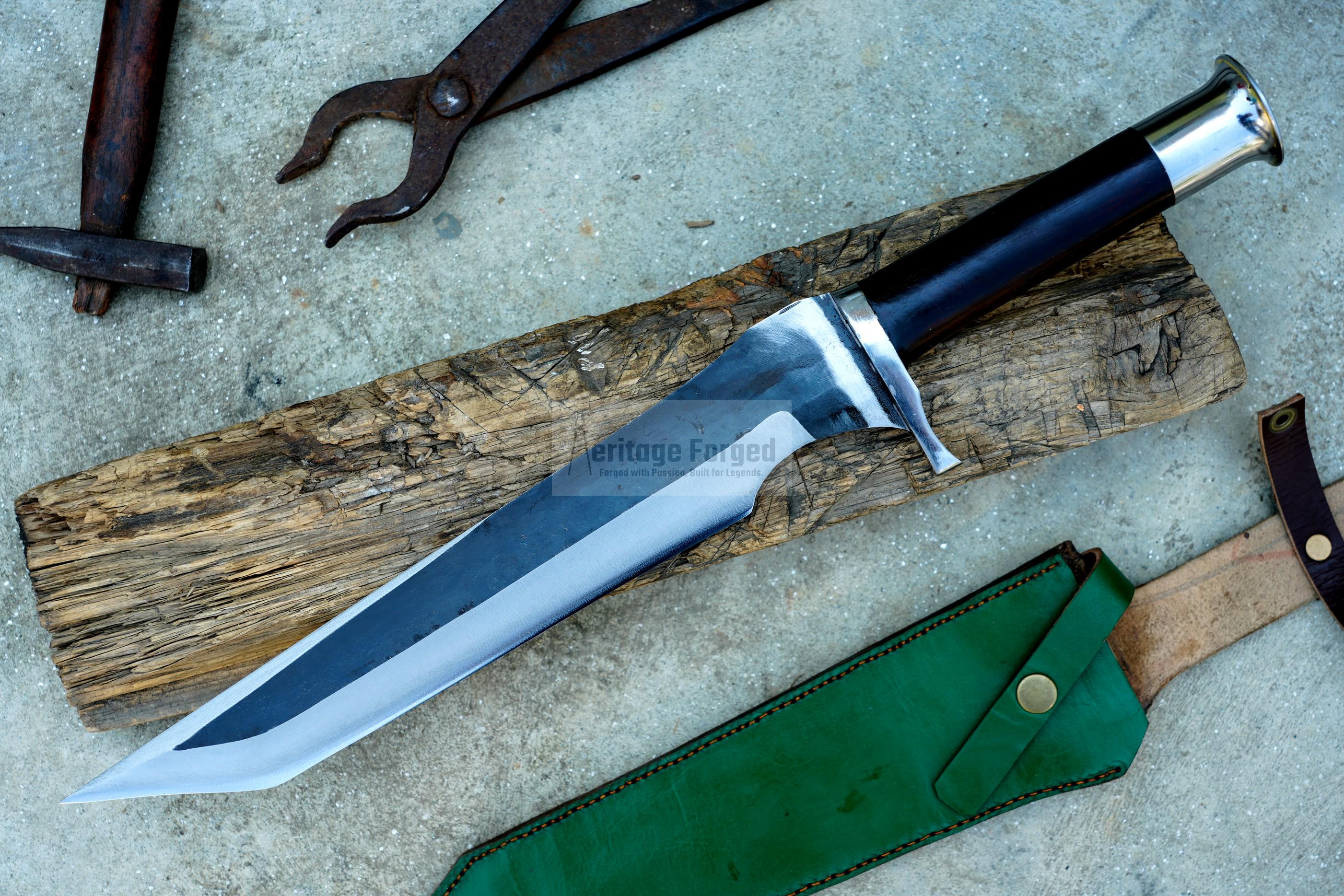 TANTO BOWIE /13 Inches Long Blade Hand Forged Tanto Knife/leaf Spring ...