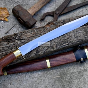 ESPADA KNIFE /15 Inches Long Blade Hand Forged Filipino Sword/ Machete ...