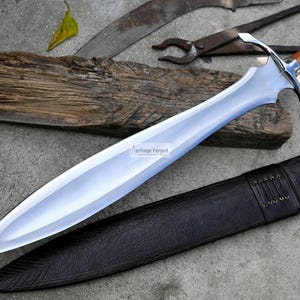 CELTIC LEAF SWORD / 21 Inches Long Blade Hand Forged Sword/leaf Spring ...