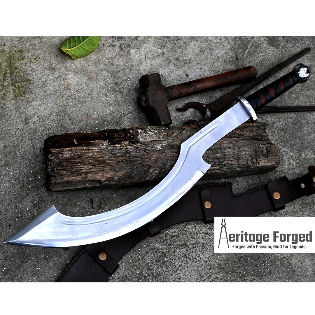 KHOPESH MACHETE/ 20 Inches Long Blade Hand Forged Egyptian Khopesh ...