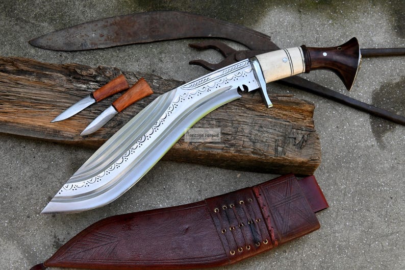 CHIRRA KHUKURI / Large Kukri Machete/ 13 Inches Long Blade Heavy Duties ...