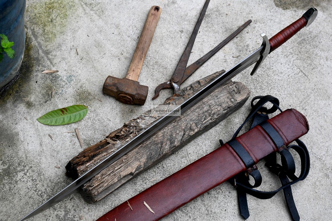 SINGLE EDGE SWORD/24 Inches Long Blade Hand Forged Sword/leaf Spring of ...