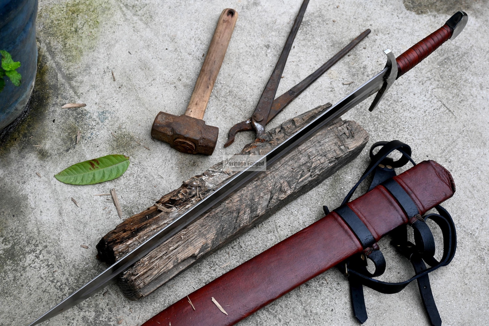 SINGLE EDGE SWORD/24 Inches Long Blade Hand Forged Sword/leaf Spring of ...