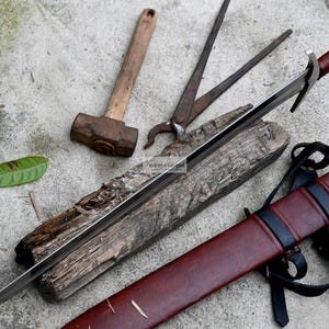 SINGLE EDGE SWORD/24 Inches Long Blade Hand Forged Sword/leaf Spring of ...
