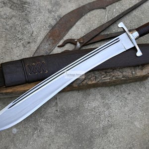 NAVAL MACHETE / Large Jungle Cleaver/20 Inches Long Blade Heavy Duties ...
