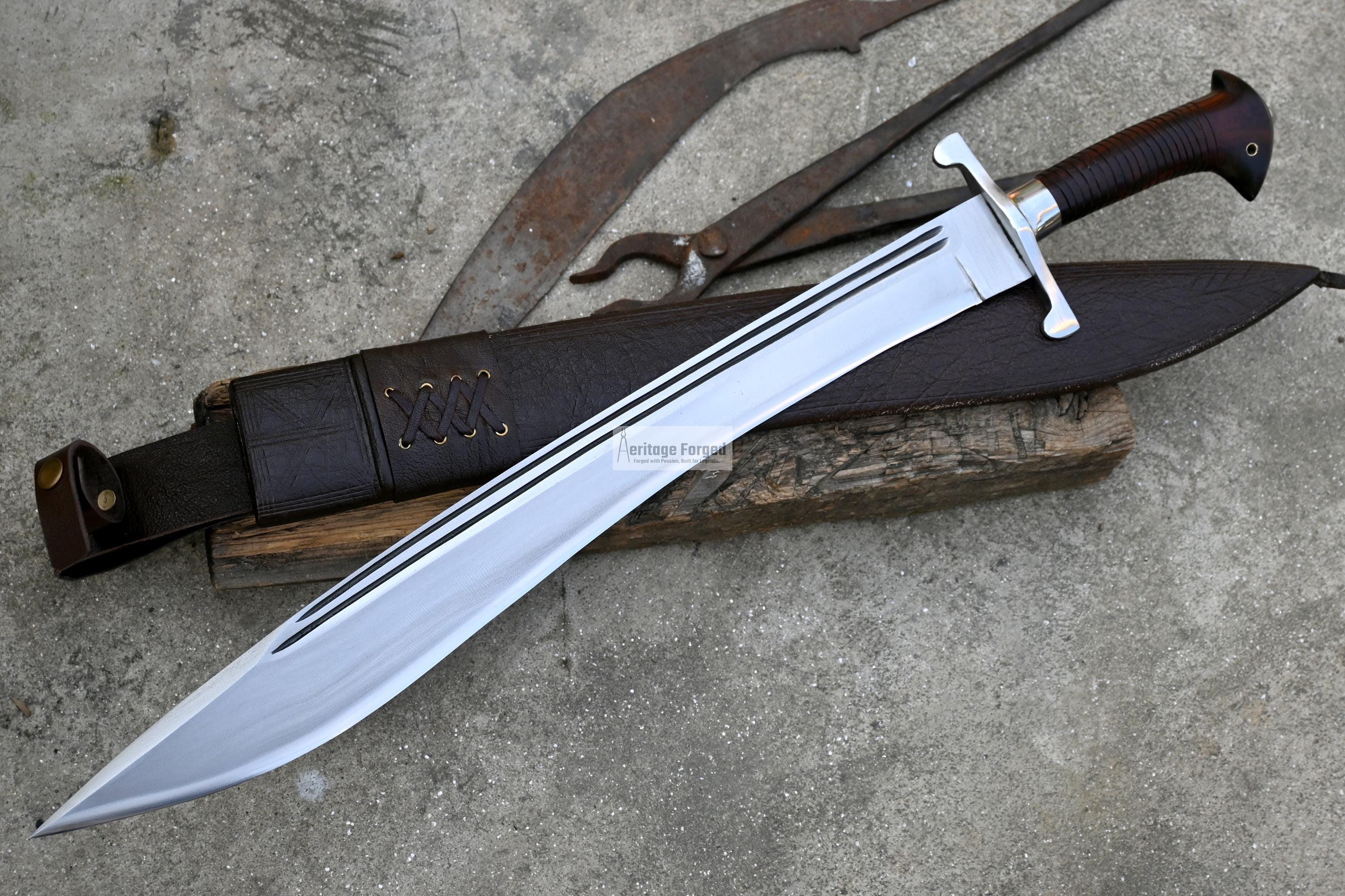 NAVAL MACHETE / Large Jungle Cleaver/20 Inches Long Blade Heavy Duties ...