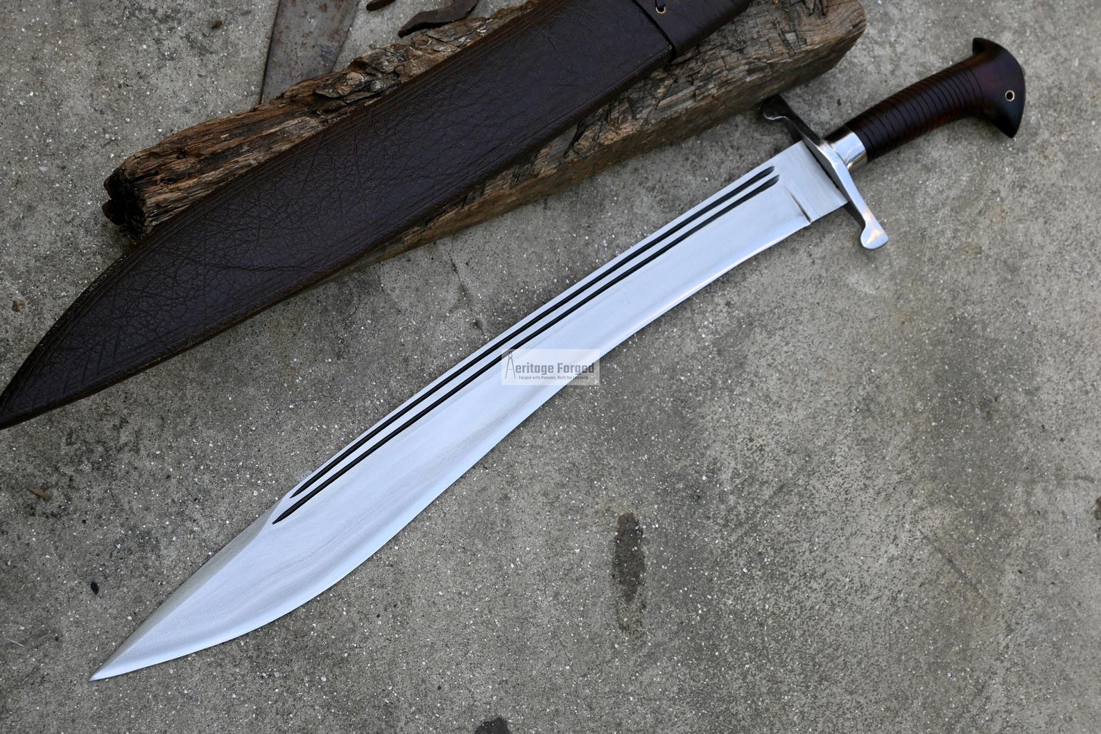 NAVAL MACHETE / Large Jungle Cleaver/20 Inches Long Blade Heavy Duties ...