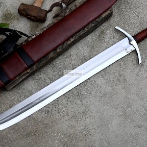 SINGLE EDGE SWORD/24 Inches Long Blade Hand Forged Sword/leaf Spring of ...