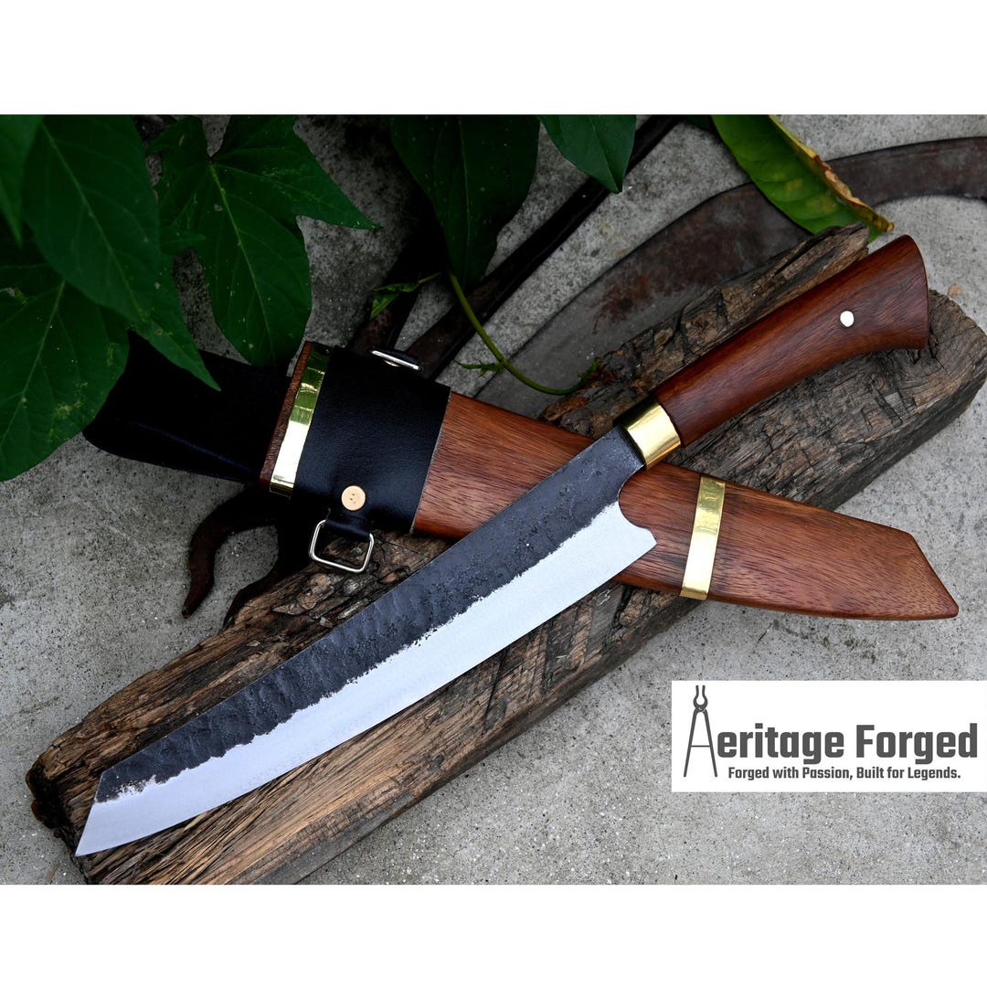 HUNTING CHEF KNIFE / 10 Inches Long Blade / Hand Forged Hunting Knife ...