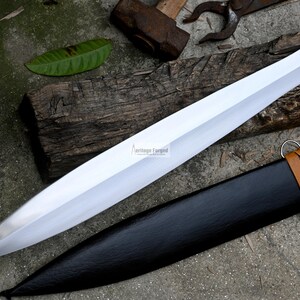 GREEK XIPHOS/ 22 Inches Long Blade Hand Forged Historical Sword/leaf ...