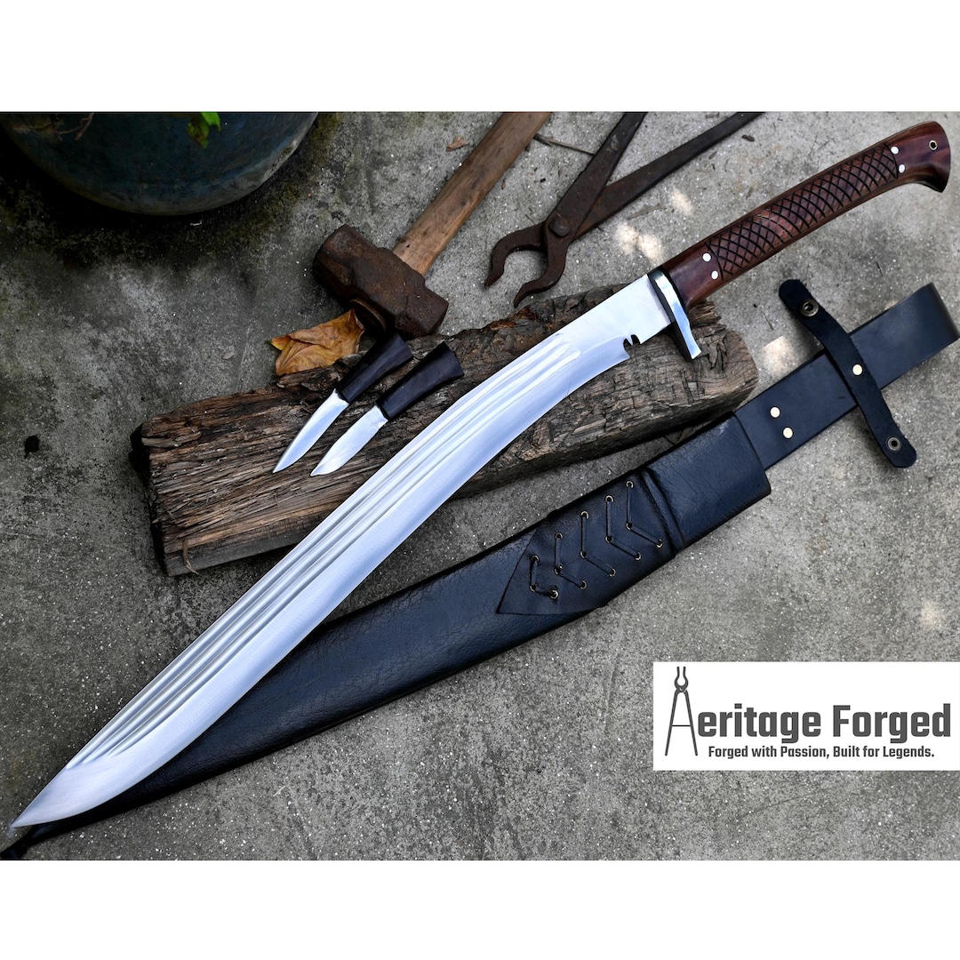 KHUKURI SWORD/ Large Kukri Machete/ 21 Inches Long Blade Heavy Machete ...