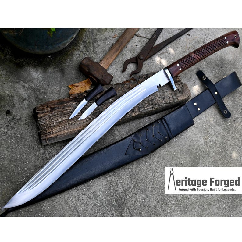 KHUKURI SWORD/ Large Kukri Machete/ 21 Inches Long Blade Heavy Machete ...