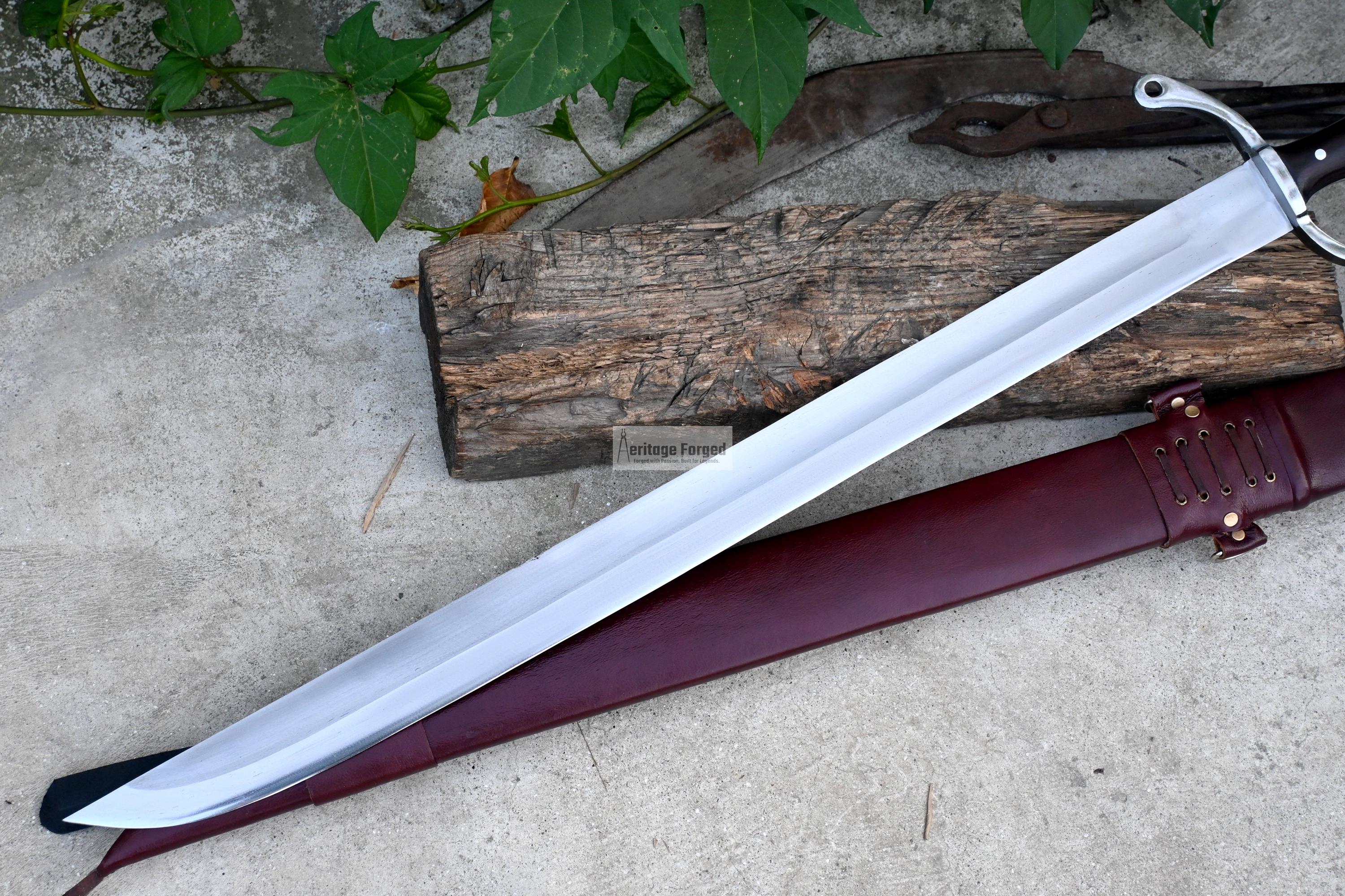 SINGLE EDGE SWORD/24 Inches Long Blade Hand Forged Sword/leaf Spring of ...