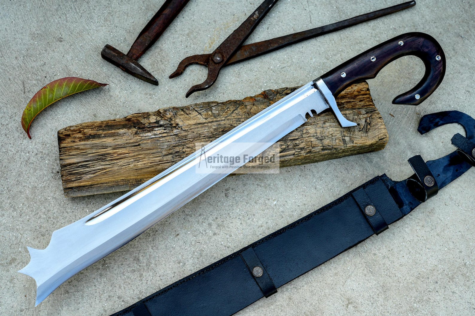 MACIEJOWSKI FALICON MACHETE / Large Morgan Sword /18 Inches Long Blade ...