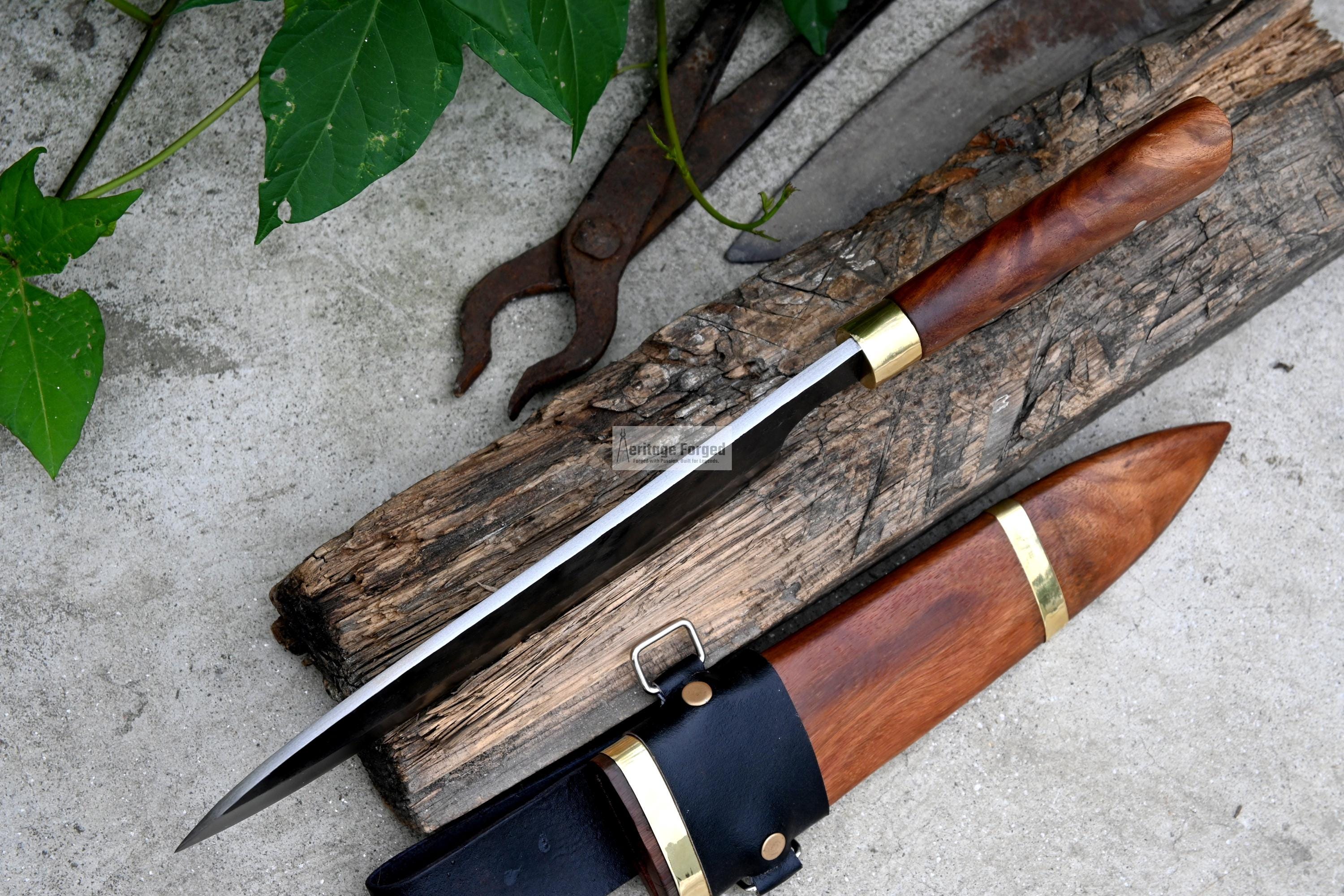CHEF KNIFE / 10 Inches Long Blade / Hand Forged Hunting Knife / Jungle ...