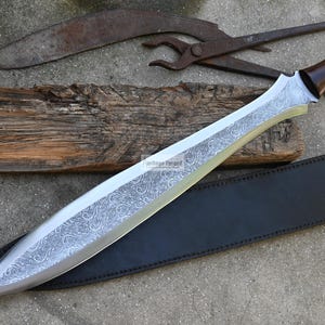 CELTIC LEAF SWORD / 21 Inches Long Blade Hand Forged Sword/leaf Spring ...